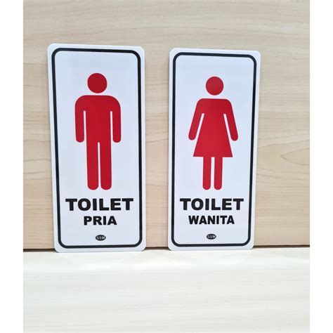 Sign Label Akrilik Medium Toilet Pria Wanita 2 Pcs Lazada Indonesia