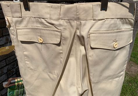 John Weitz Glenn Oaks 70s Boot Cut Lazy Tan Polyester Pants Zodiacs