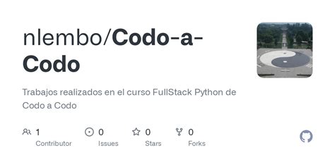 Github Nlembocodo A Codo Trabajos Realizados En El Curso Fullstack Python De Codo A Codo