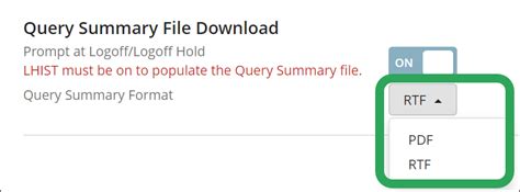 Query Summary File