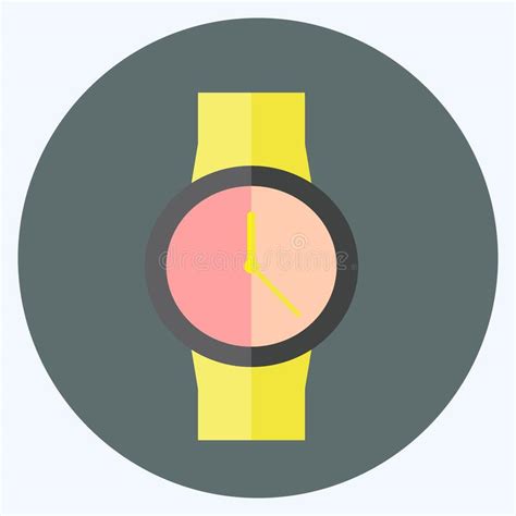 Icono De Reloj Casual En Estilo Plano De Moda Aislado En Fondo Azul