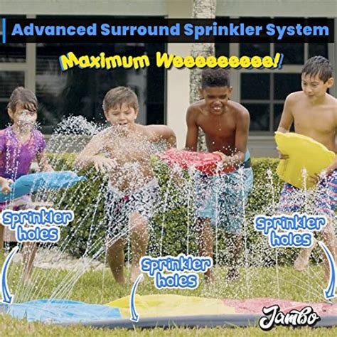 Jambo Xl Premium Slip Splash And Slide With 3 Bodyboards Heavy Duty