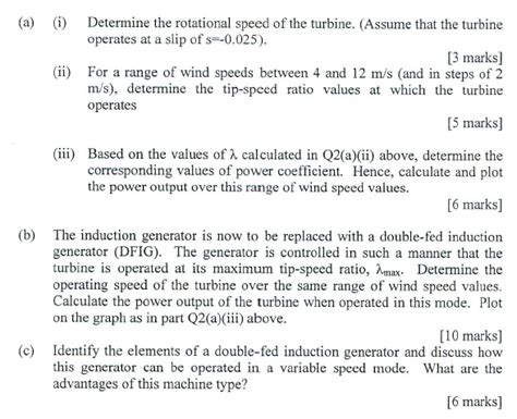 Solved Figure Q2 Shows The Power Coefficient Cp Of A Wind