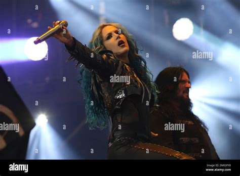 Toluca Mexico 2nd Dec 2022 Alissa White Gluz Lead Vocalist Of The