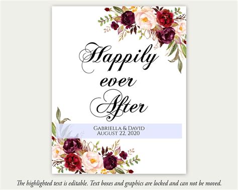 Happily Ever After Sign Wedding Sign Happily Ever After Etsy