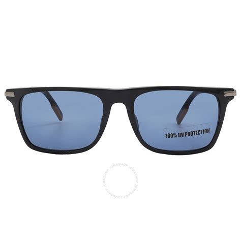 Zegna Ermenegildo Zegna Blue Rectangular Mens Sunglasses Ez0204 01v 56