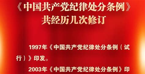 学条例 明党纪｜《中国共产党纪律处分条例》共经历几次修订腾讯新闻