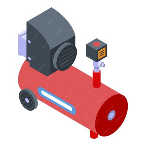 Premium Vector Motor Air Compressor Icon Isometric Of Motor Air