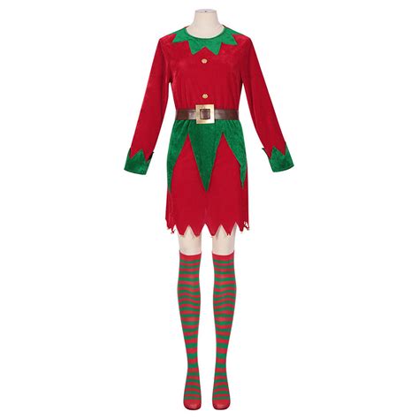 Buddy Der Weihnachtself Elf Weihnachtskleid Damen Weihnachten Kostüm