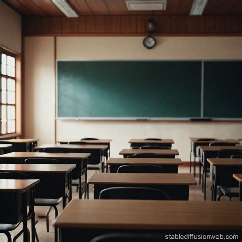 Japanese School Classroom Background Stable Diffusion Online