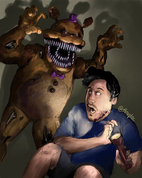 Markiplier And Fredbear Fnaf 4 By Shuploc On Deviantart Markiplier