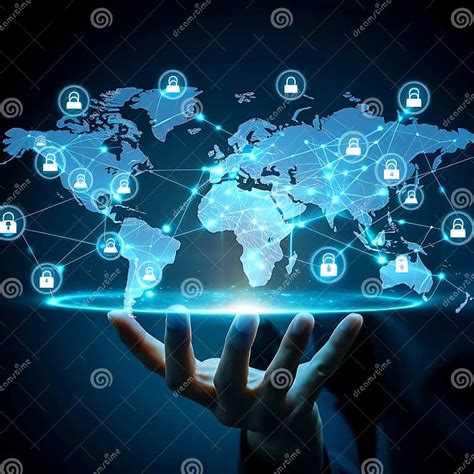 Digital Connectivity Global Networks At Your Fingertips Stock