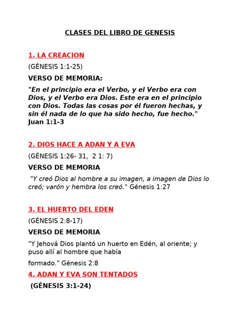 Clases Del Libro De Genesis Pdf Abrahán Jacob