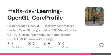 Github Matts Devlearning Opengl Coreprofile Going Through Opengl E