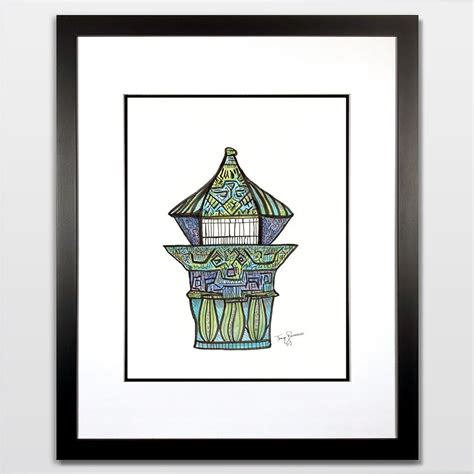 Tony Passero Artist Shop Soul Cages Series Bird Cage 4 Original Drawing