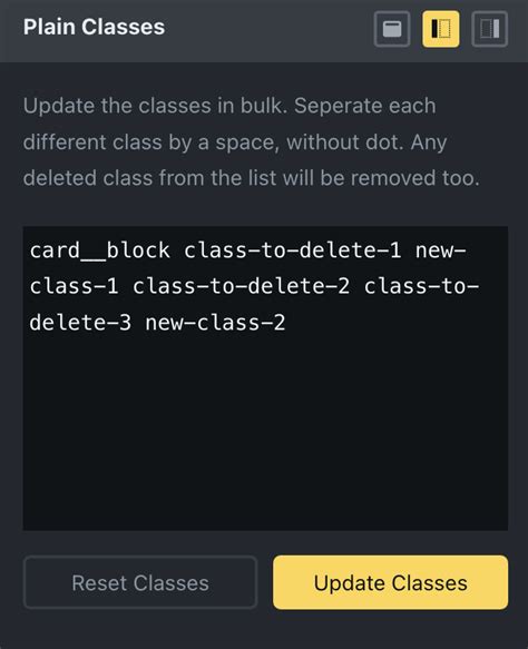 Reorderupdateremovereset Classes In Bulk Advanced Themer
