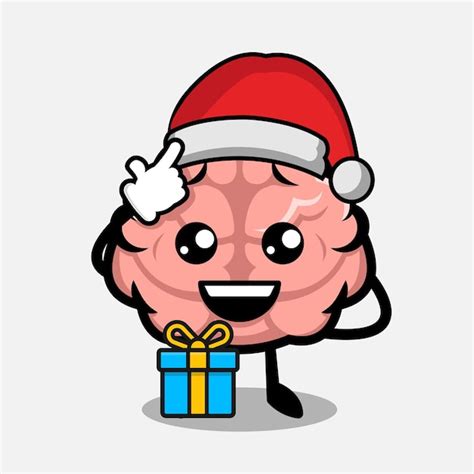 귀여운 크리스마스 마스코트 디자인 일러스트 프리미엄 벡터