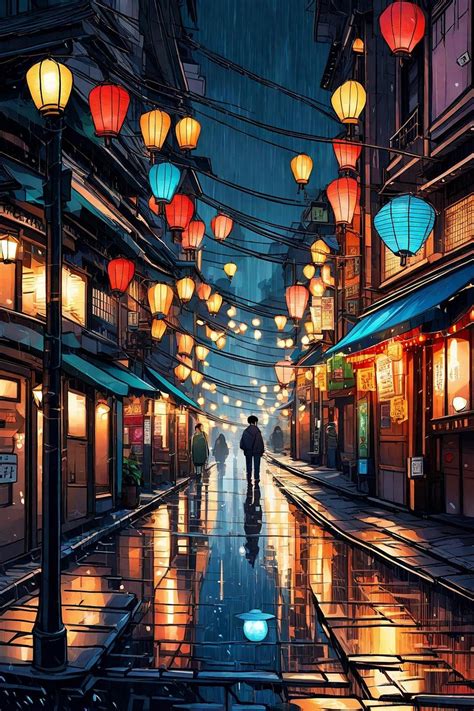 Ai产生的 街道 灯笼 Pixabay上的免费图片