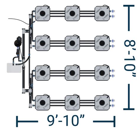 Hydramax 12 Bucket 4 Row Professional Rdwc System In Stock Buy Garden Supply Guys