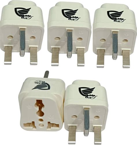 vadda bai set of 5 travel adapter flat pin plug type g 13a conversion