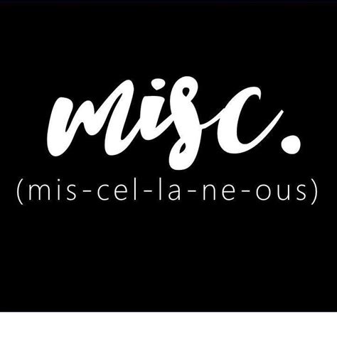 The Word Miscellaneous