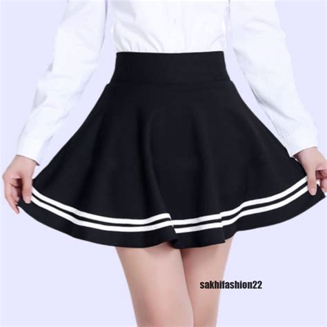 Jual Rok Pendek Wanita List Putih Terbaru Rok Pendek Wanita Rok Pendekk