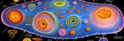 Comprehensive Colorcoded Diagram Of Basic Eukaryotic Cell Structure For