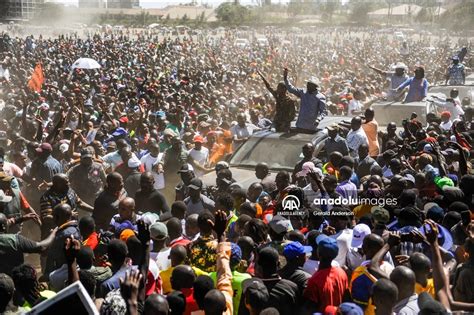 Leader Of The Opposition Coalition Azimio La Umoja Raila Odinga Greets
