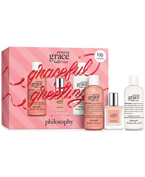 Philosophy 3 Pc Amazing Grace Ballet Rose Eau De Toilette Holiday T