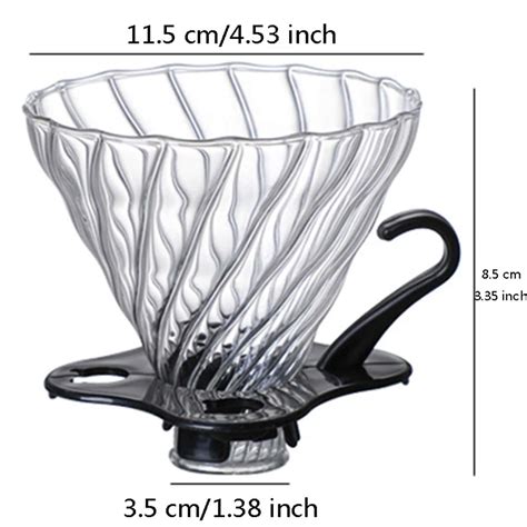 Glass Coffee Dripper Glass Coffee Filter Coffee Brewing Funnel