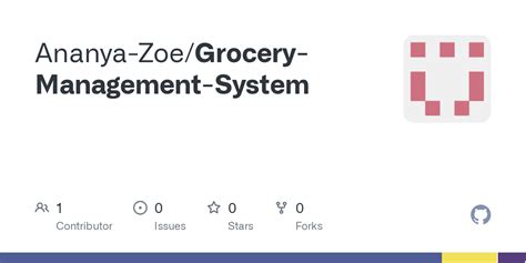 Github Ananya Zoe Grocery Management System