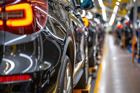 Premium Photo Mass Production Assembly Line Of Modern Cars In A Busy