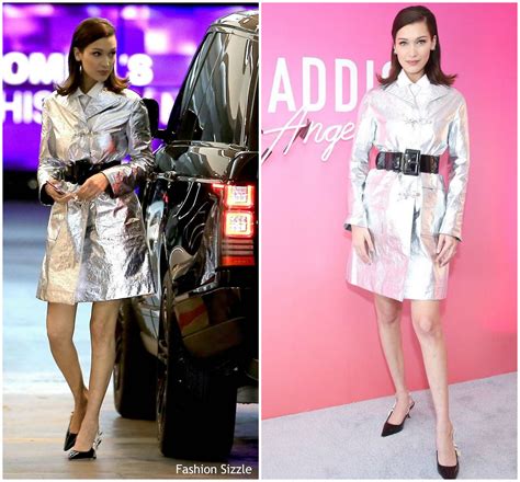 Bella Hadid In Christian Dior Dior Addict Lacquer Plump Launch Party