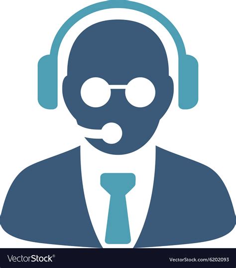 Support Manager Icon Royalty Free Vector Image