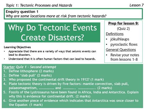 7 Why Do Tectonic Events Create Disasters Tectonics Edexcel A Level Teaching Resources