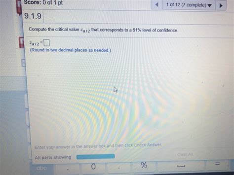 Solved Score 0 Of 1 Pt 1 Of 12 7 Complete 9 1 9 Compute Chegg