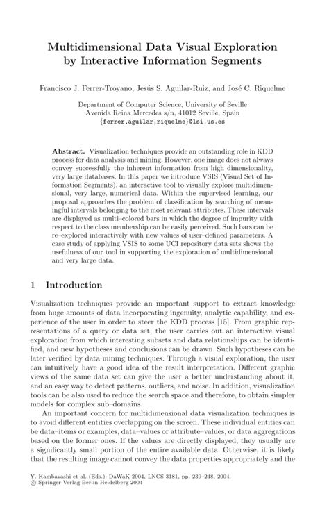 pdf multidimensional data visual exploration by interactive