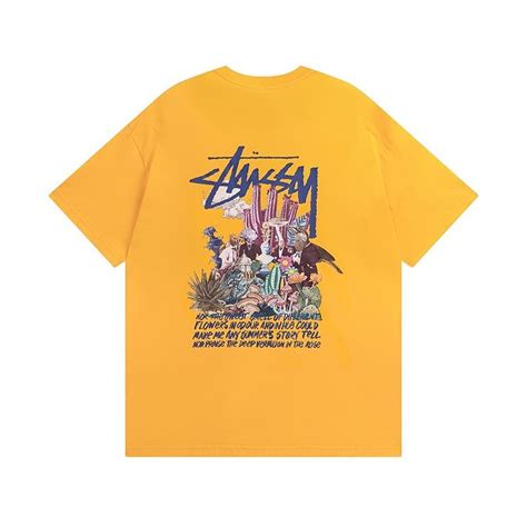 Футболка Stussy, размер 52, цвет желтый, 棉花 - купить по выгодной цене в ...