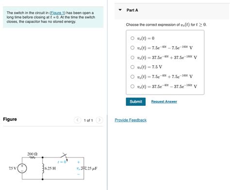 Solved The Switch In The Circuit In I Has Been Open A P