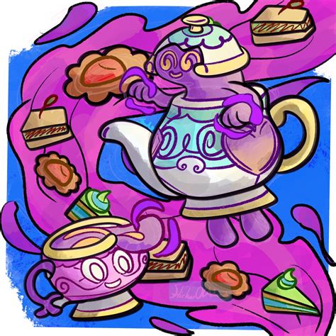 [oc] Polteageist And Shiny Sinistea Art I Did R Pokemonart