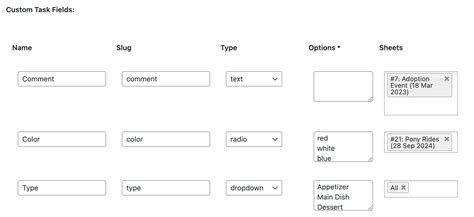 Custom Fields — Sign Up Sheets Wordpress Plugin Custom Fields Fetch Designs