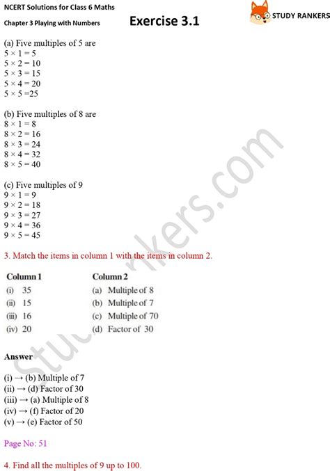 NCERT Solutions For Class 6 Maths Chapter 3 Playing With Numbers