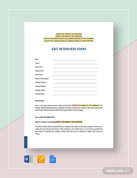 142 HR Forms Word PDF Excel Google Docs