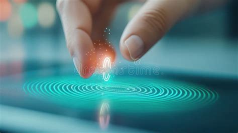 Fingertip Navigation Exploring Digital World On Tablet Touchscreen Stock Illustration