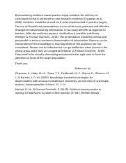 Effective Strategies for Disseminating Evidence-Based Practice: | Course Hero