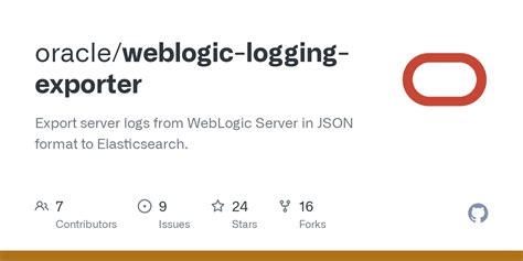 Github Oracleweblogic Logging Exporter Export Server Logs From Weblogic Server In Json