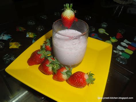 Slushy Strawberry Vanilla Shake Simply Tadka