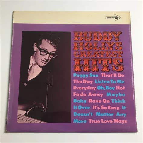 Buddy Holly Buddy Hollys Greatest Hits Lp Vinyl Record Cp 8 Ex £8
