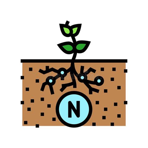 Illustration De Licône De Couleur Environnementale De Fixation Dazote