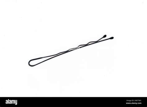 Single Bobby Pin Isolated On White Background Simple Hairpin Hairstyle
